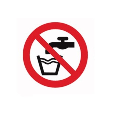 Eticheta interdictie Sekuroka, simbol interzis lichide, Ø 100 mm ...