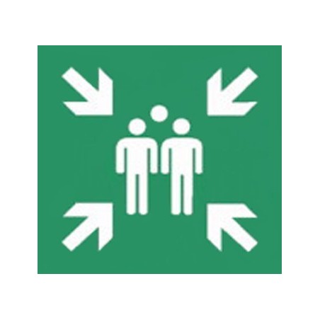 Eticheta prim ajutor, simbol punct de colectare, 400*400 mm - Global Step